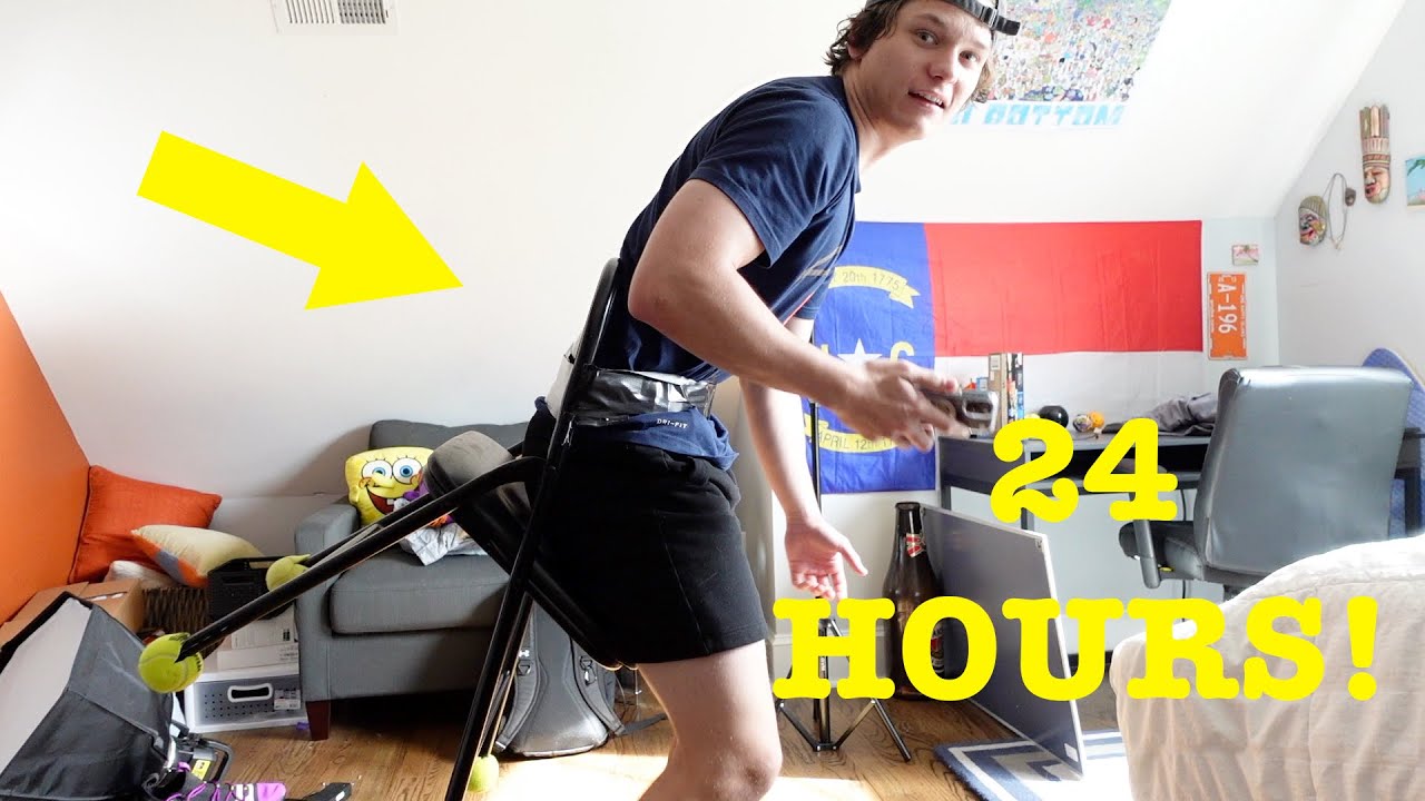 Duct Taped To Chair For 24 Hours! - YouTube