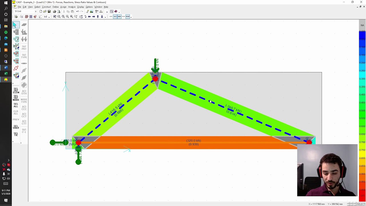 Strut and Tie Modeling as per ACI 318-19 (Deep Beam) - YouTube