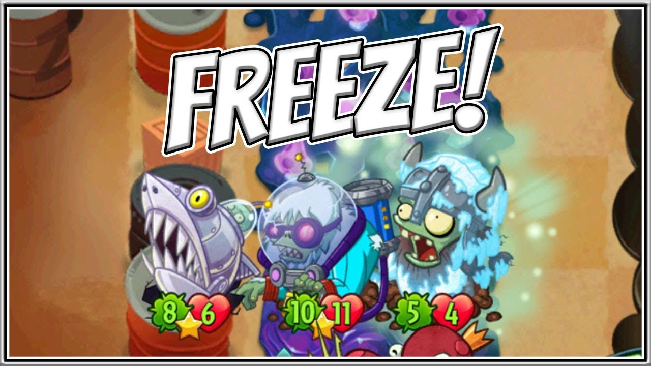 Zombie Freeze All Freeze Cards - Plants vs Zombies Heroes Gameplay ...