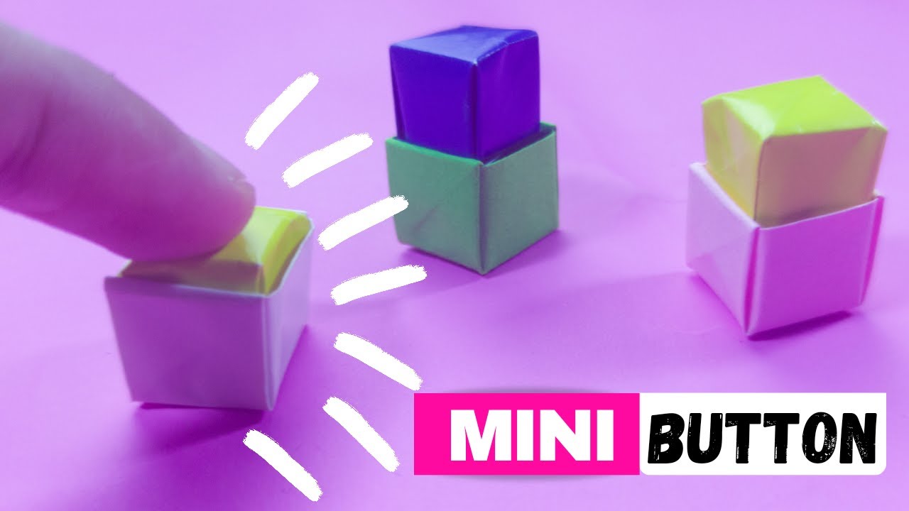 How to make MINI origami BUTTON TOY NO GLUE | Origami Fidget Toy ...