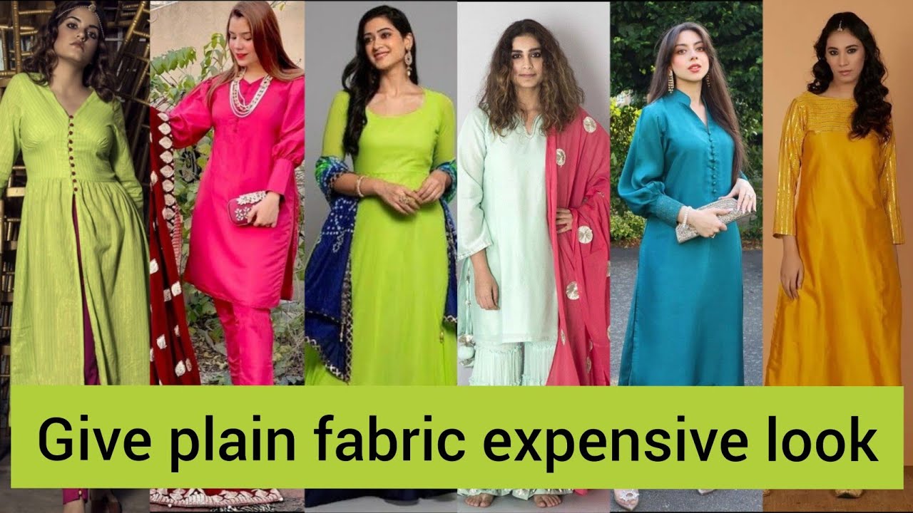 plain dress design ideas | Beautiful plain dress designs | cutting and ...