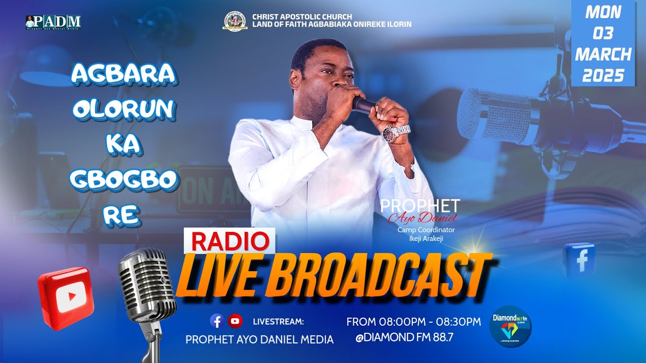 JOIN PROPHET AYO DANIEL FOR A RADIO LIVE BROADCAST ON DIAMOND FM88.7 ...