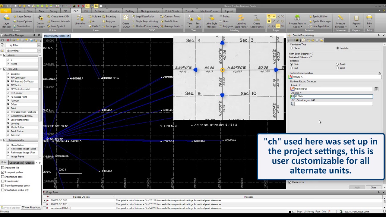 Cadastral - Double Proportioning in TBC v4.10 - YouTube