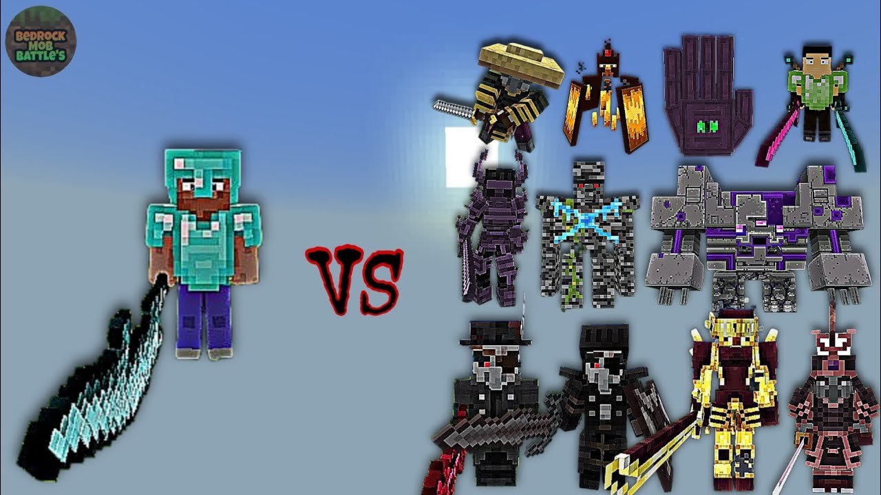 Steve vs Random Bosses Part 2 | Minecraft Bedrock | Mob Battle - YouTube