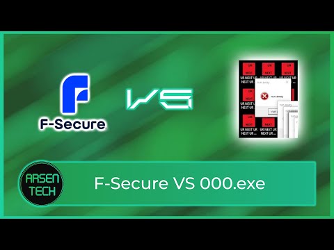 F-Secure Antivirus VS The 000.exe Virus | Antivirus Test