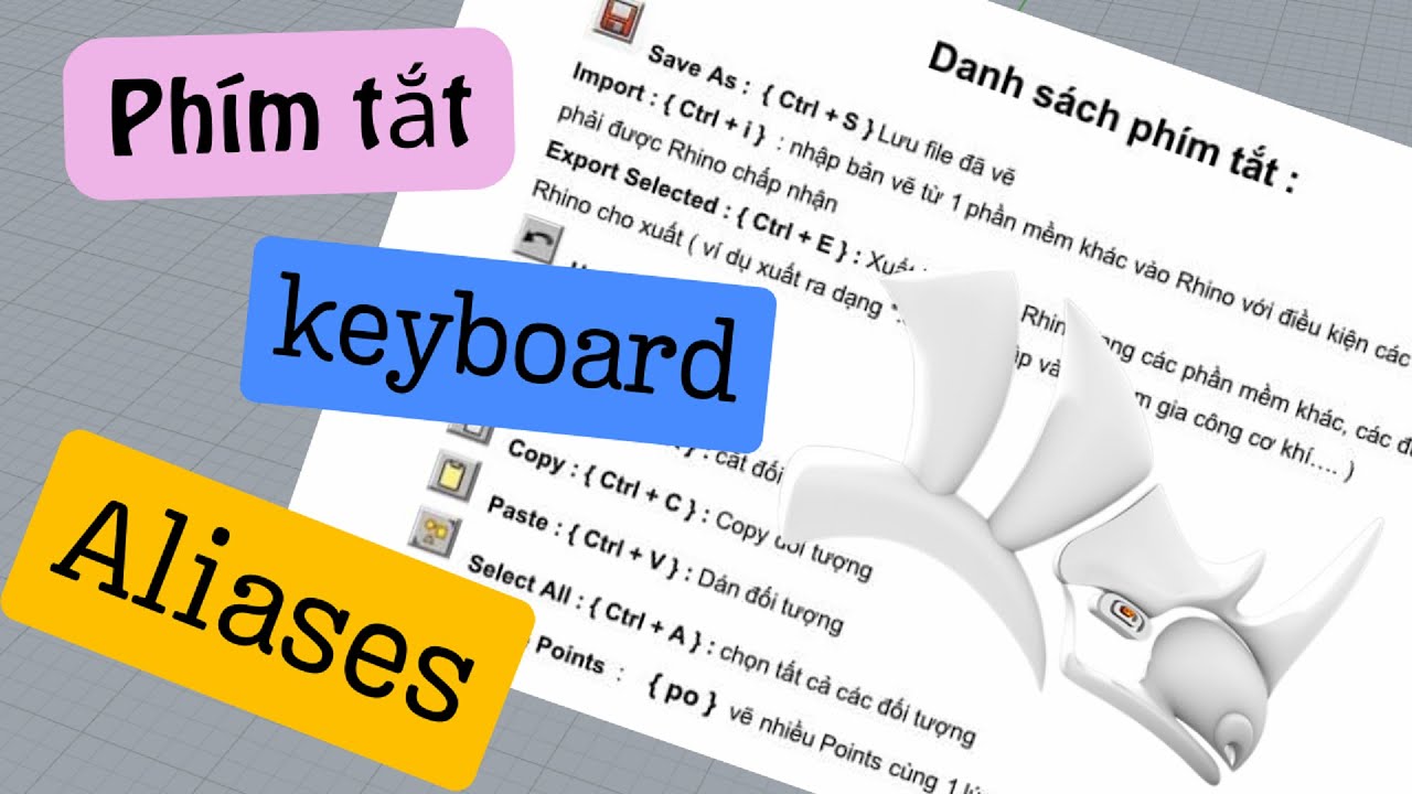 Cách tạo Phím Tắt cho phần mềm Rhino-Matrix | Hướng dẫn cài Phím Tắt ...