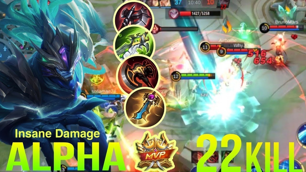 22 Kills!! Unstoppable Monster Alpha - Alpha Best Build 2023 ~ Mobile ...