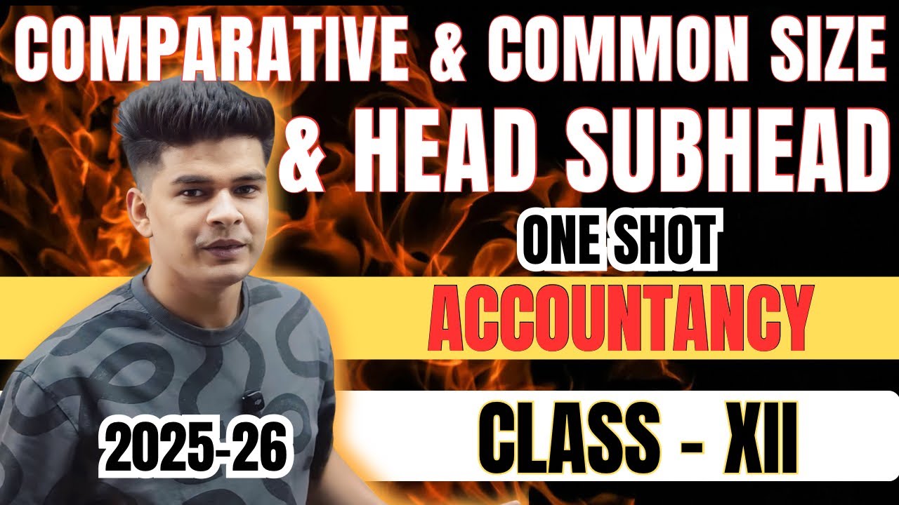 Head sub head trick class 12 | Comparative and common size statement ...