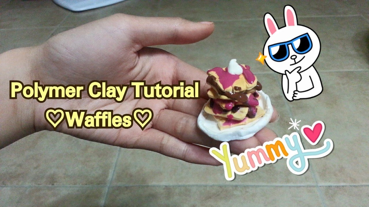 Polymer Clay Tutorial---Waffles;窩夫黏土教學 - YouTube