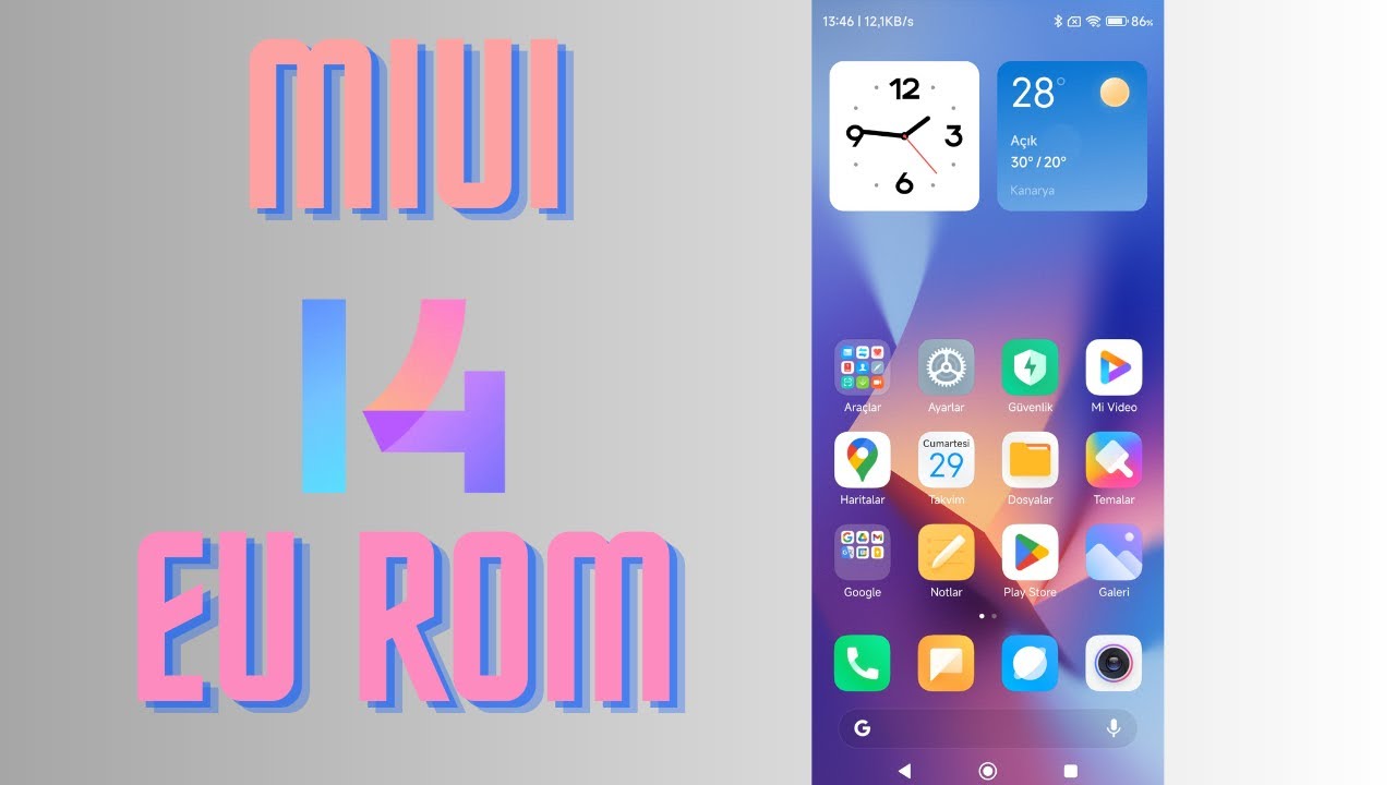 MIUI 14 EU Rom Yükledik - Redmi Note 9 Pro Cihaza - YouTube
