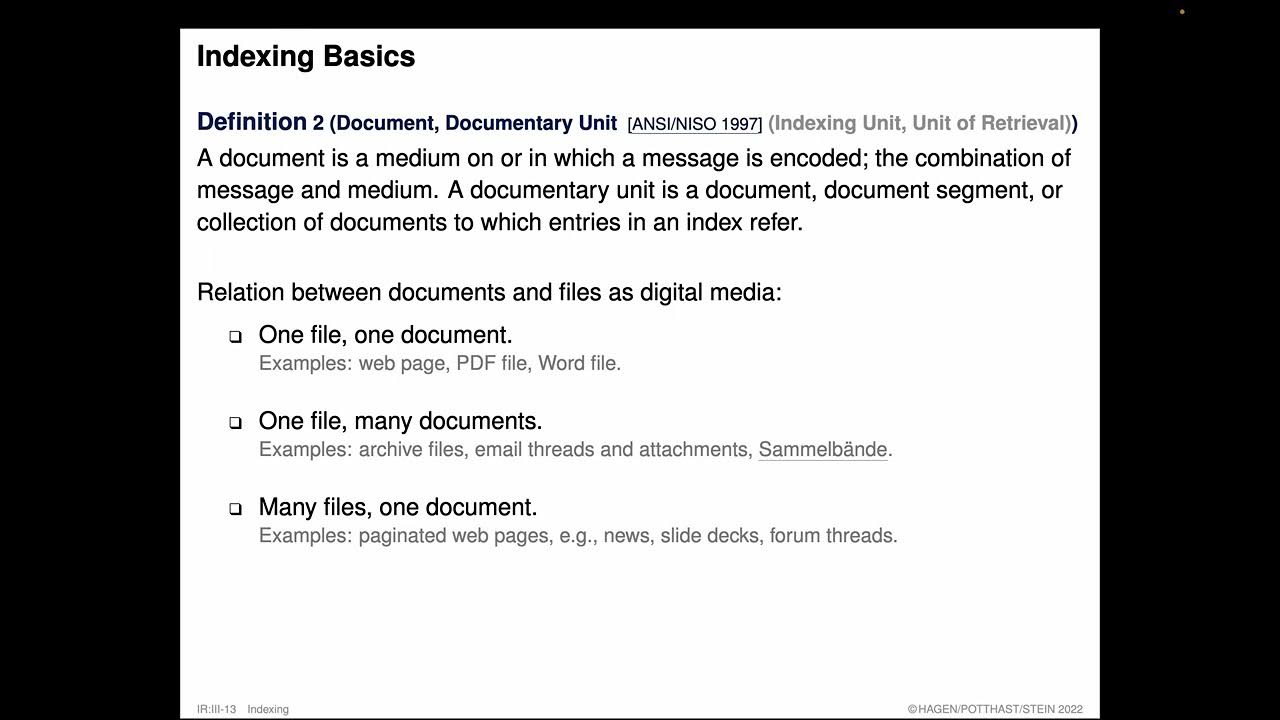 Information Retrieval » Indexing » Indexing Basics (05) - YouTube