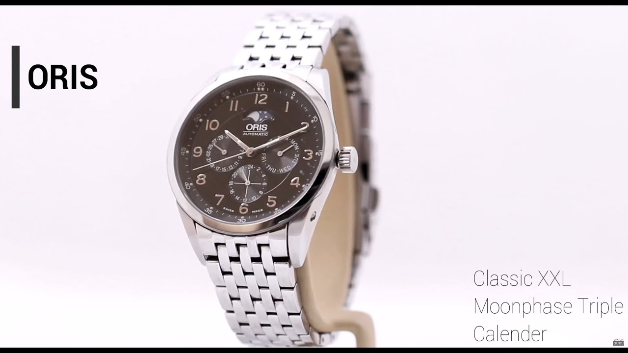 אוריס קלאסיק XXL מון-פייז 7516 Oris Classic XXL Moonphase triple ...