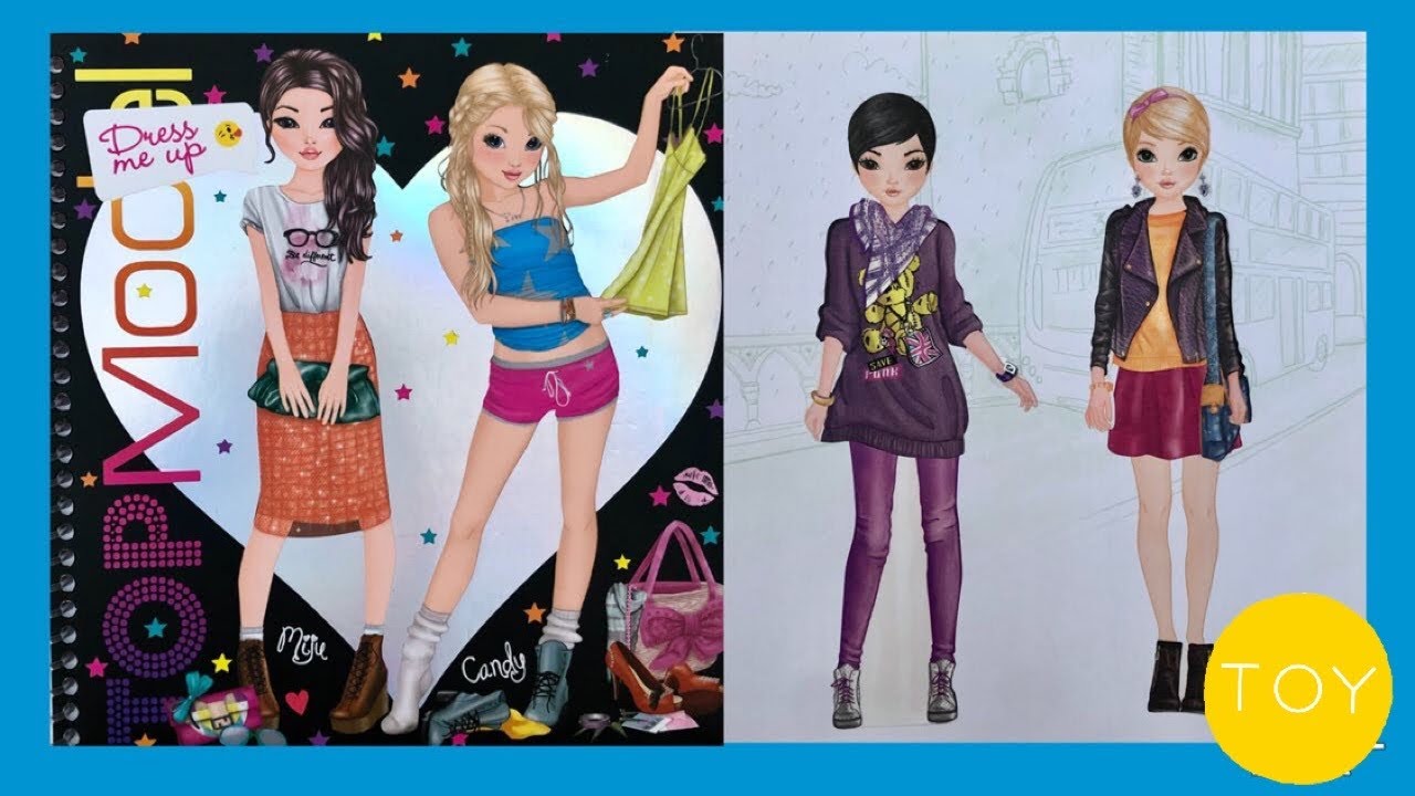 TOP MODEL Dress me up sticker book...Part 2... - YouTube