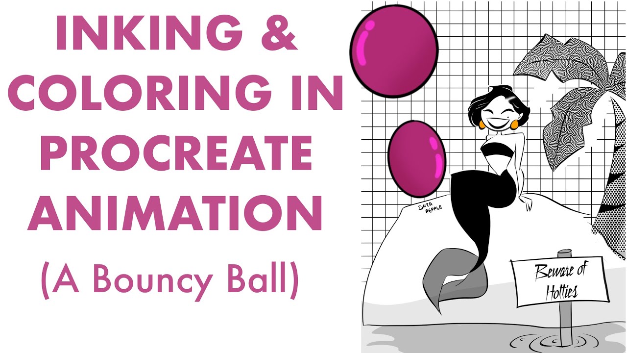 Procreate animation: How To Ink And Color An Animation. (FREE PROCREATE ...