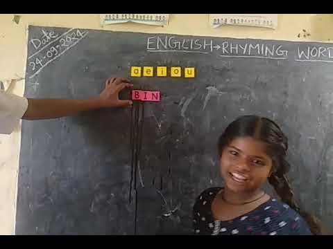Rhyming words activity by use of english kit - YouTube