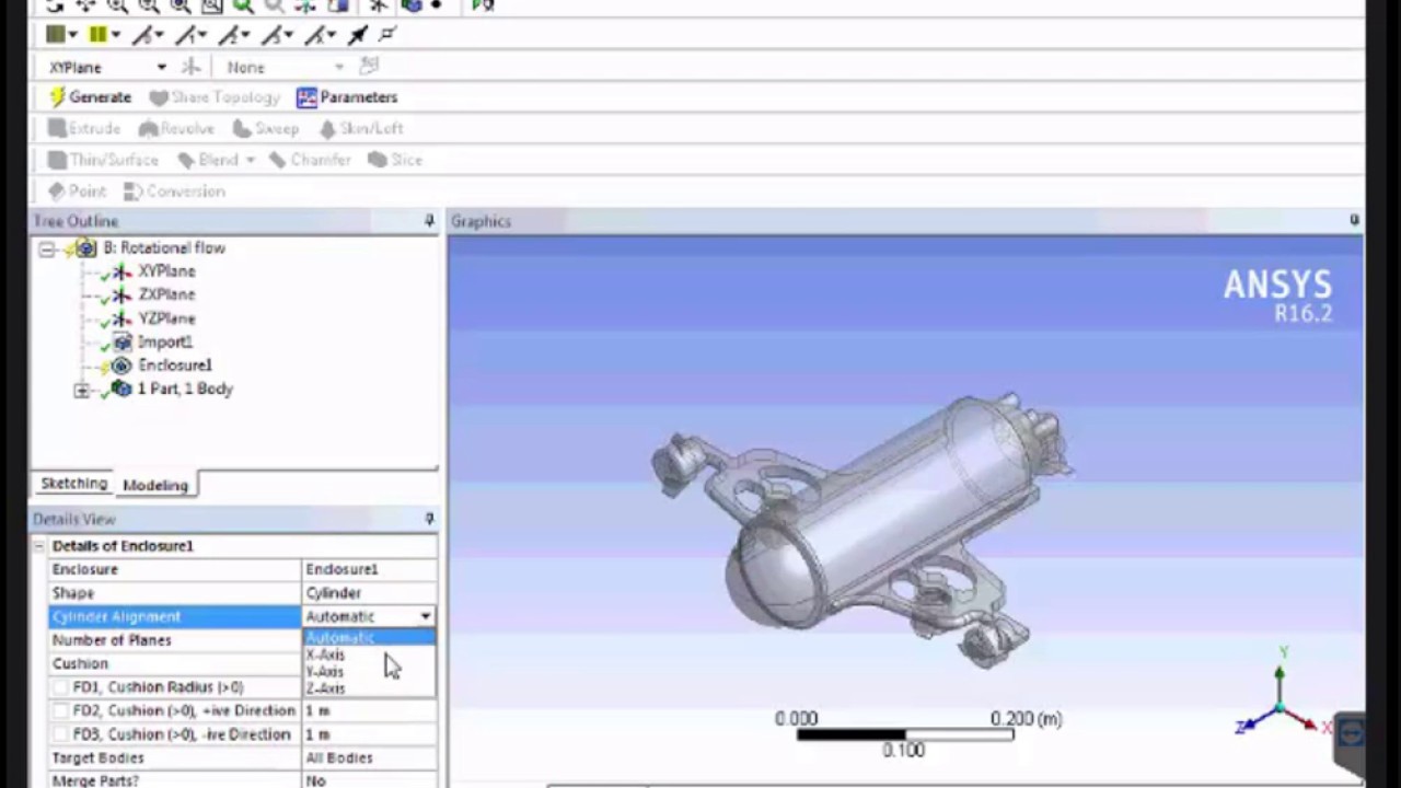Rotational motion of 3d body (Rov) in a fluid flow (Water) Solution by ...