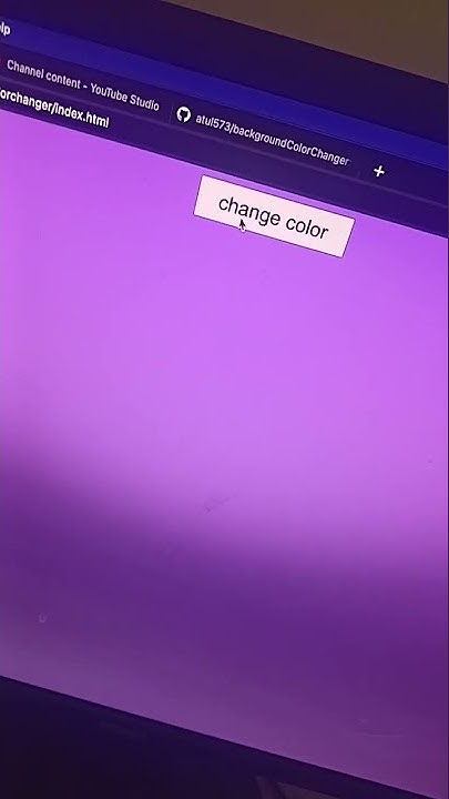 background colour Changer using HTML and JavaScript - YouTube