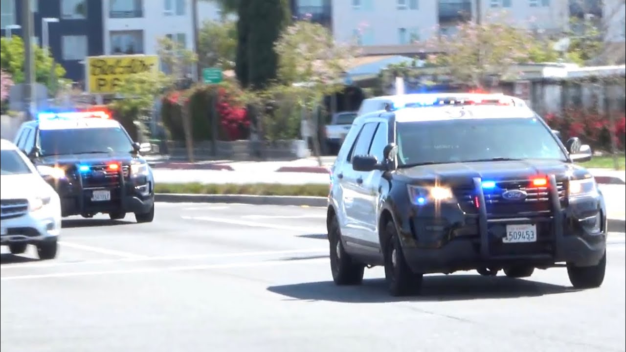 LASD Carson Units & LACoFD Engine 236 Responding [4K] - YouTube