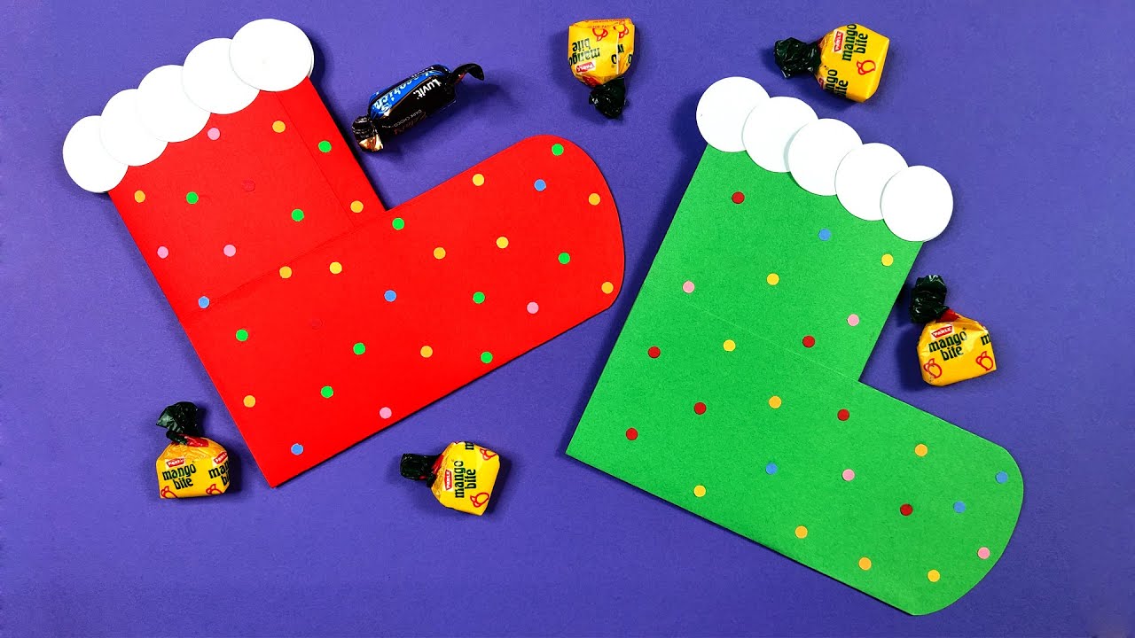 Last Minute Christmas Craft For Kids | DIY Paper Socks | Craft Train ...