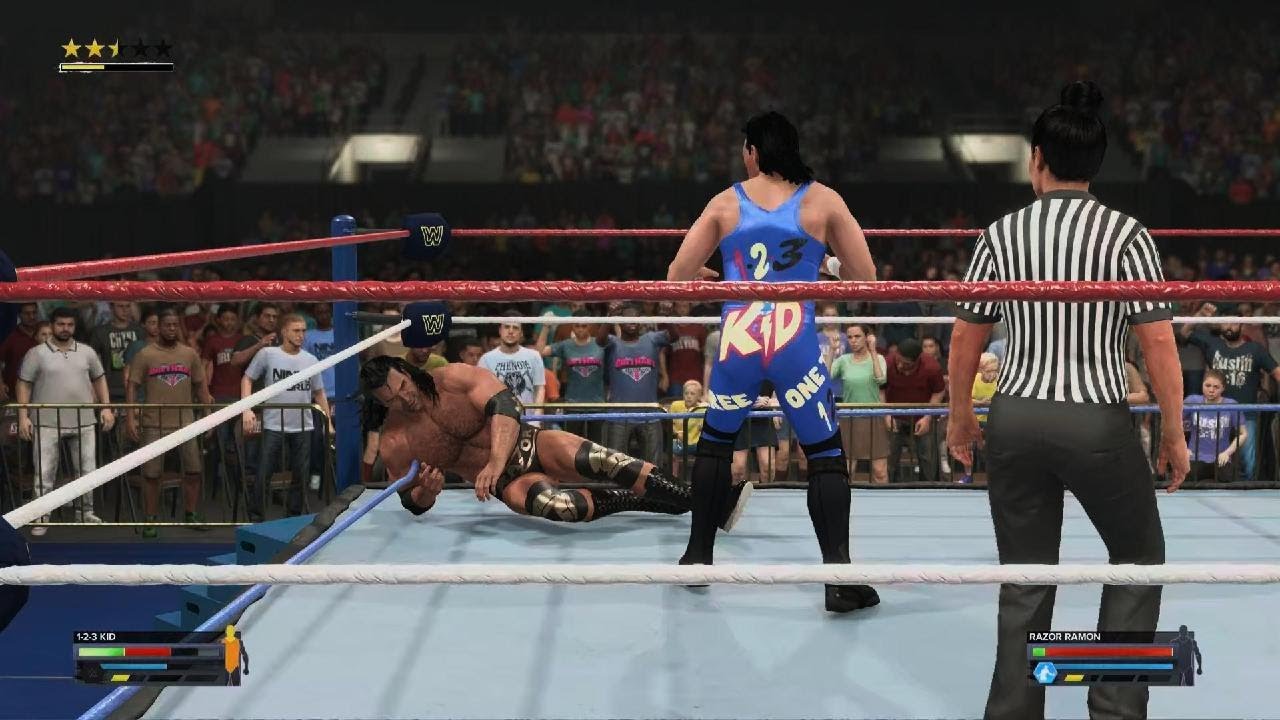 WWE 2K24 Razor Ramon VS 1 2 3 Kid - YouTube
