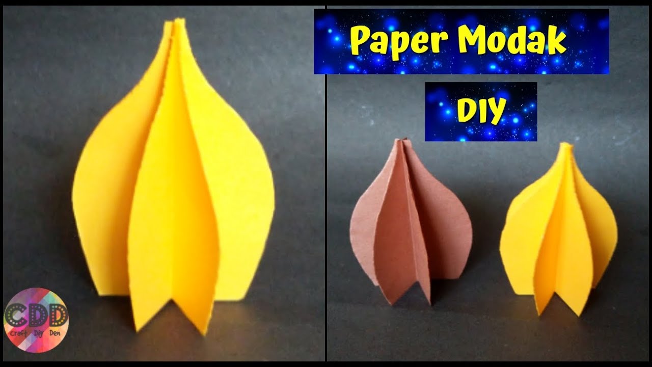 Diy Modak From Paper | Lord Ganesha's sweet - Modak | 3D Modak | Ganesh ...