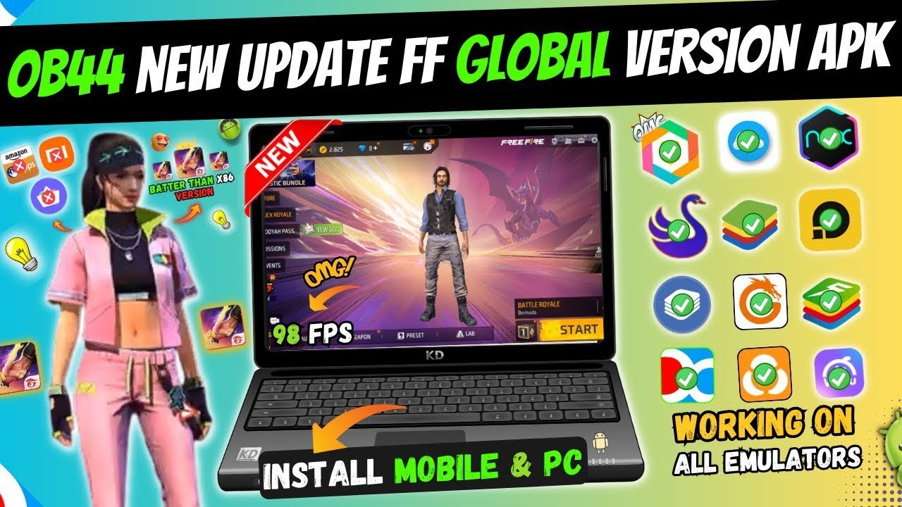 Free Fire New Update OB44 Global Version APK FF New Update OB 44 APK ...