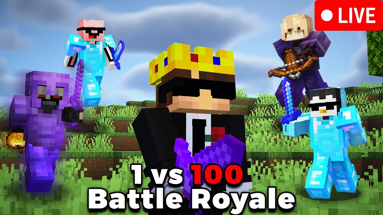 1 Vs 100 Player Battle Royal In Green MC - YouTube