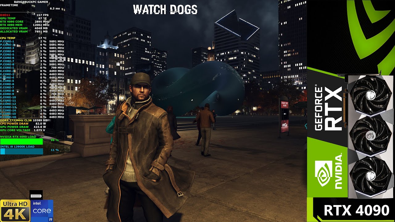 Watch Dogs E3 2012 Definitive edition update Ultra Settings 4K | RTX 4090 | i9 13900K - YouTube