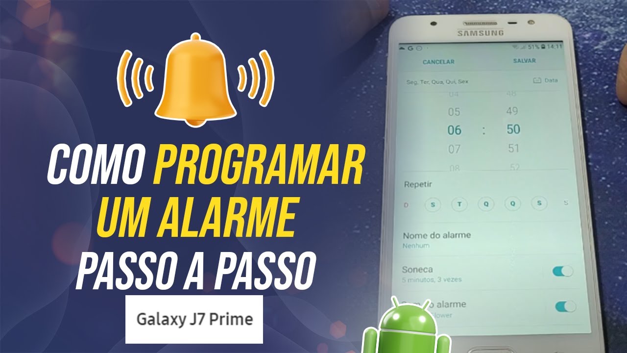 Samsung J7 Prime - Como programar um alarme - YouTube