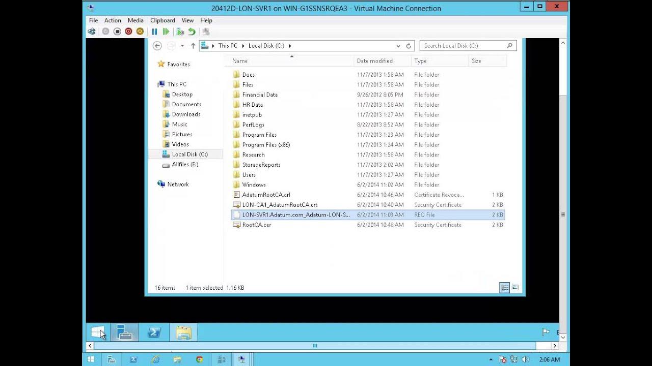 20412D_Mod6_Lab A_E2-Deploying and Enterprise Subordinate CA - YouTube