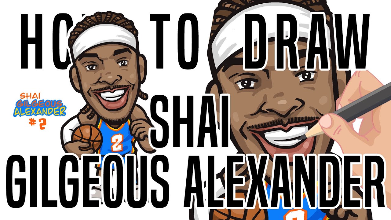 🏀HOW TO DRAW NBA PLAYER /S G A Alexander/ Thunder/procreate painting/~🏀 ...