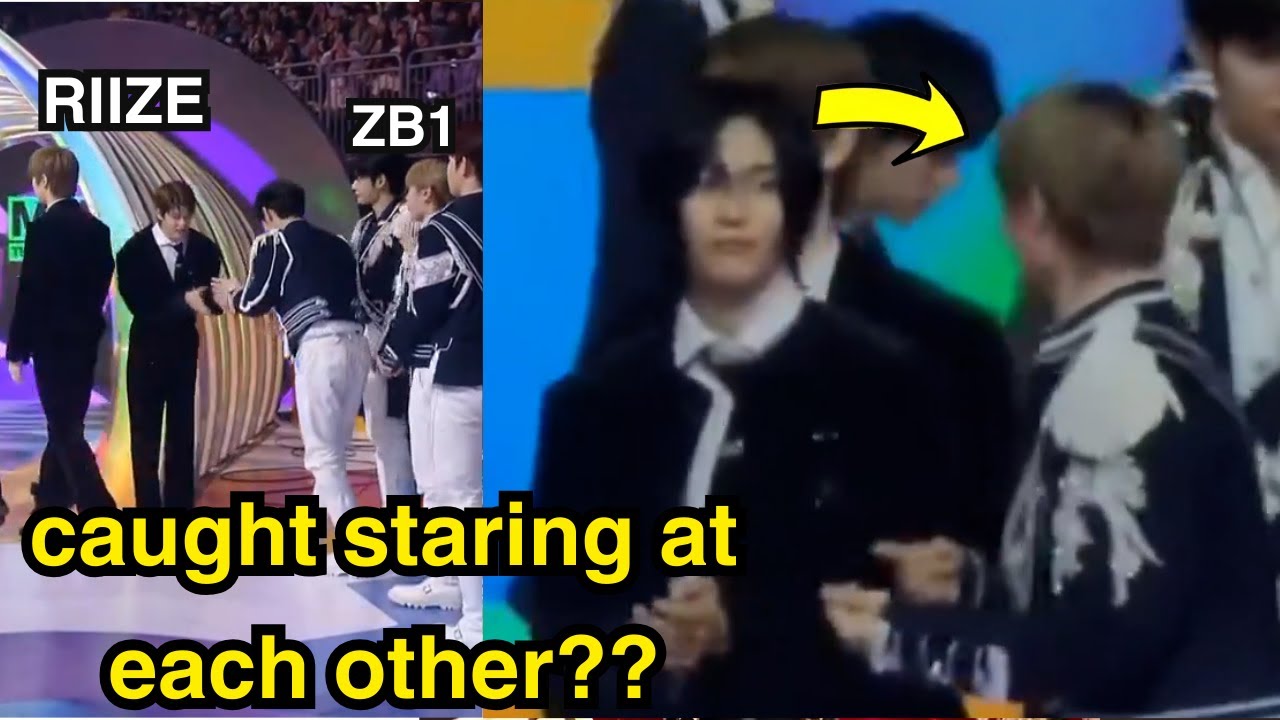 ZEROBASEONE and RIIZE funny interaction after winning the same award ...