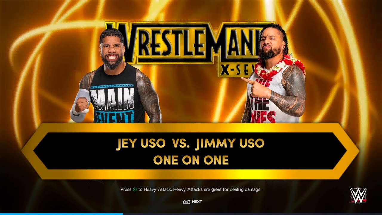 WWE 2K24 Uce VS Uce - Brother VS Brother | Main Event Jey Uso VS Jimmy ...