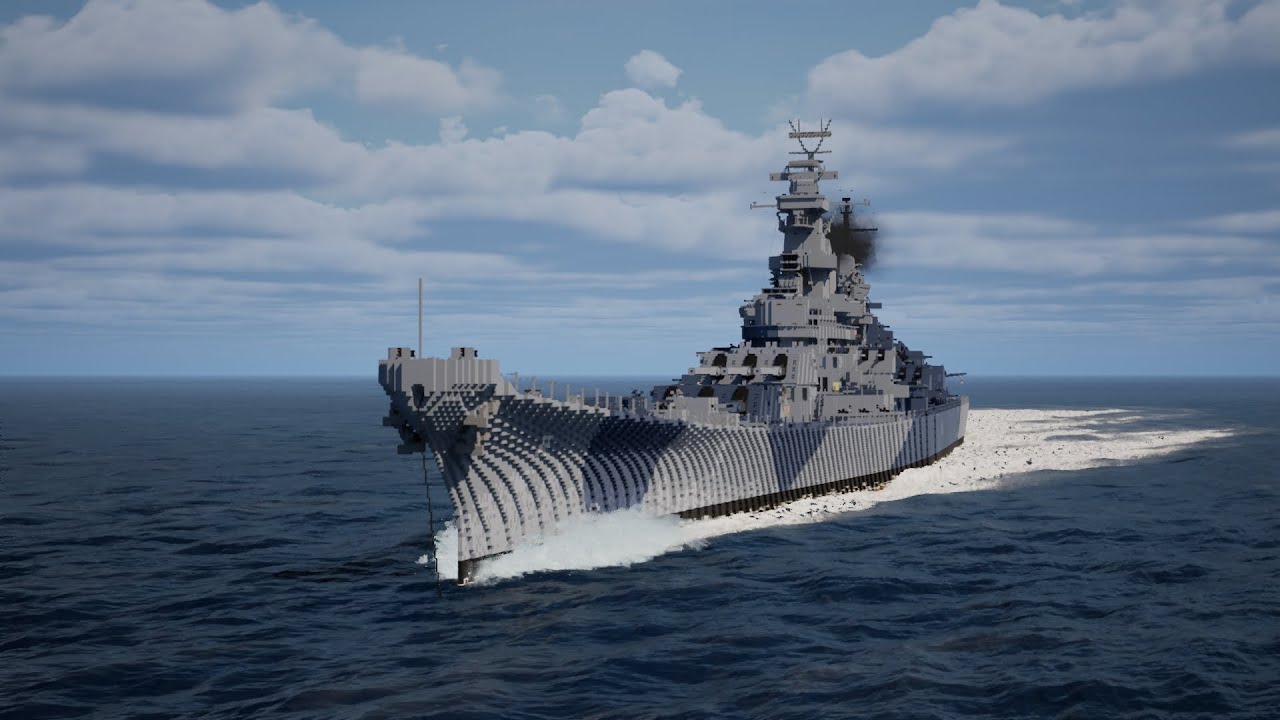 Minecraft USS Iowa 1944 - YouTube