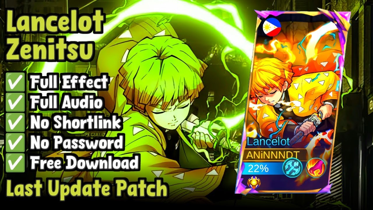 LANCELOT ZENITSU SCRIPT SKIN MOBILE LEGENDS TERBARU NO PASSWORD - YouTube