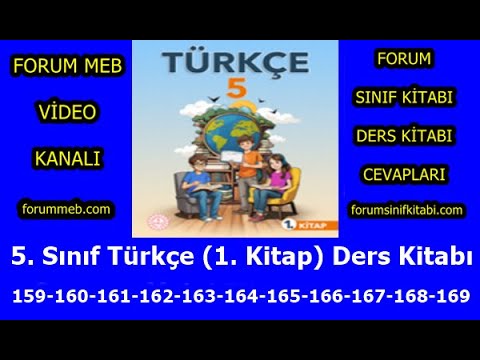 5. Sınıf Türkçe (1. Kitap) Sayfa 159-160-161-162-163-164-165-166-167-168-169 Cevapları MEB Yayınları