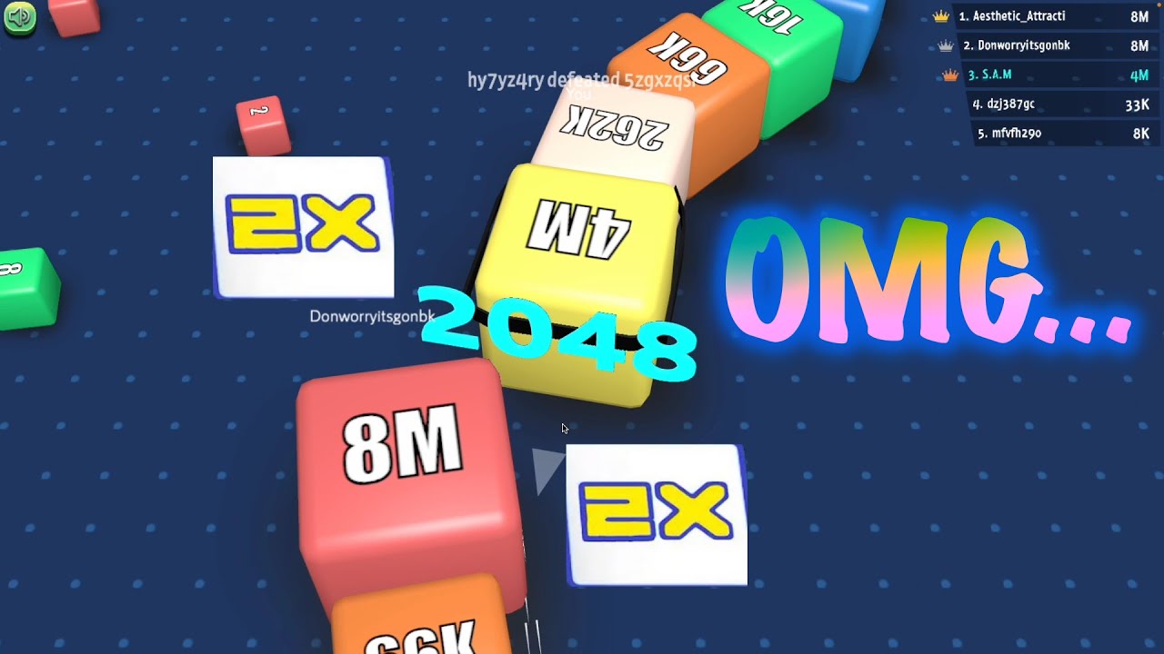 4 Million VS 8 Million Cubes 2048.io - YouTube