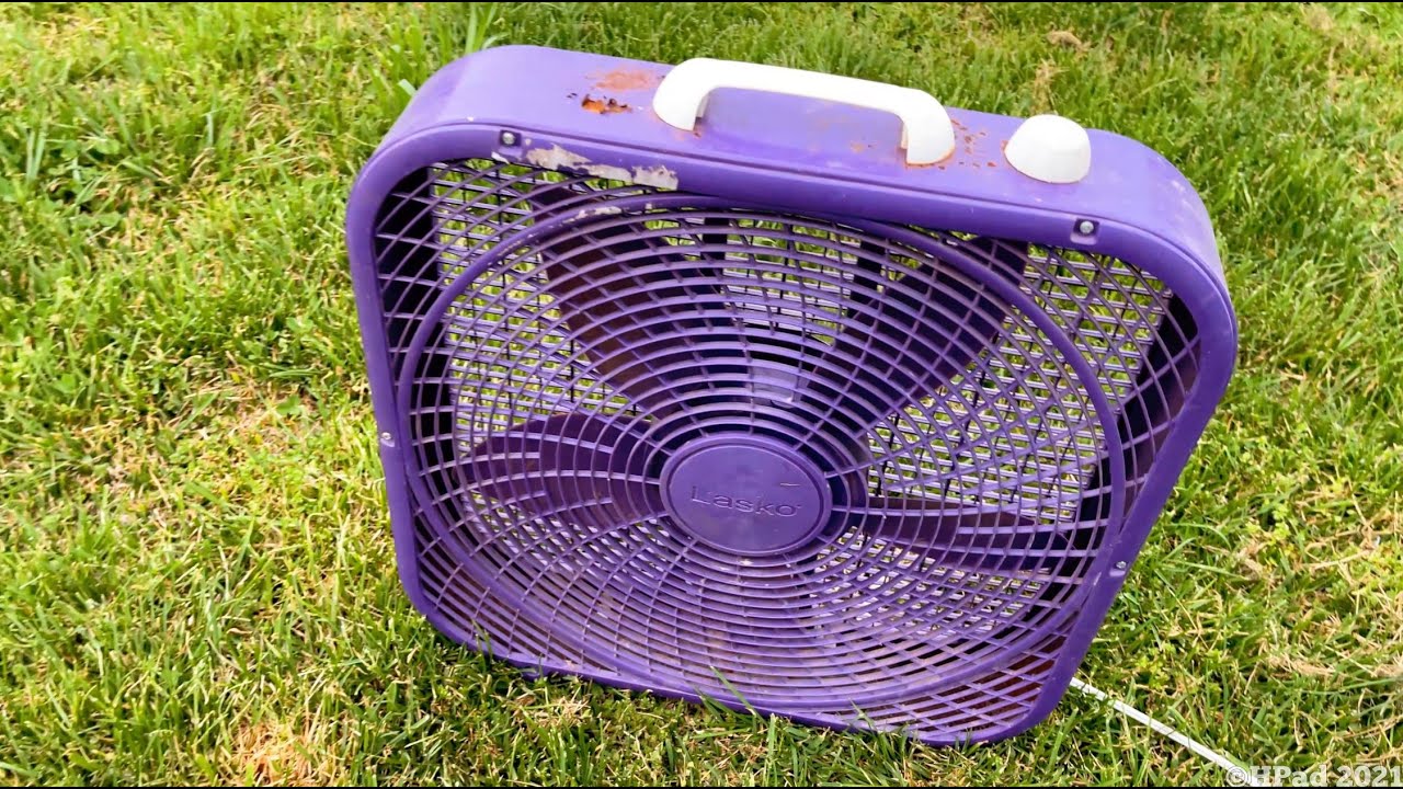 Purple Lasko Box Fan Destruction - YouTube