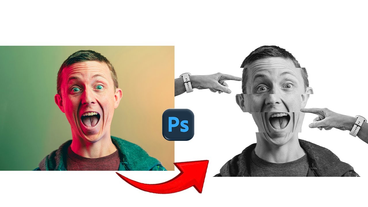 "How to Create a Sliced Face Effect in Photoshop | Photo Manipulation ...