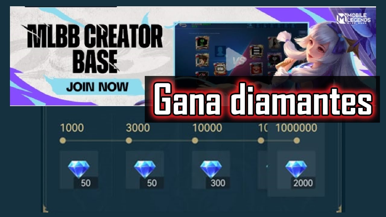 Gana DIAMANTES GRATIS - MLBB Creator Base - YouTube