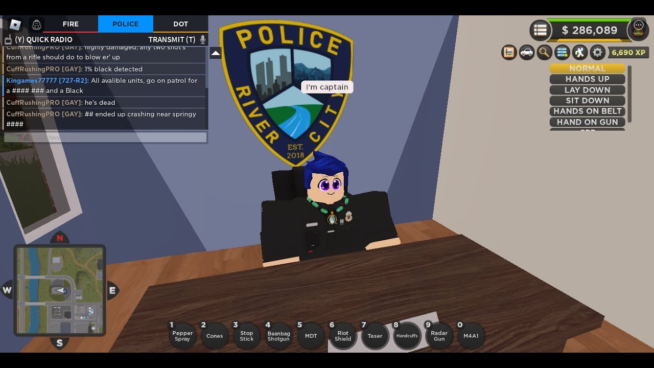 Hard as a cop in ERLC - YouTube