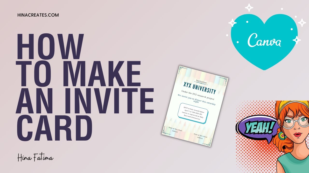 How to make an Invitation Card for Events in Canva - YouTube