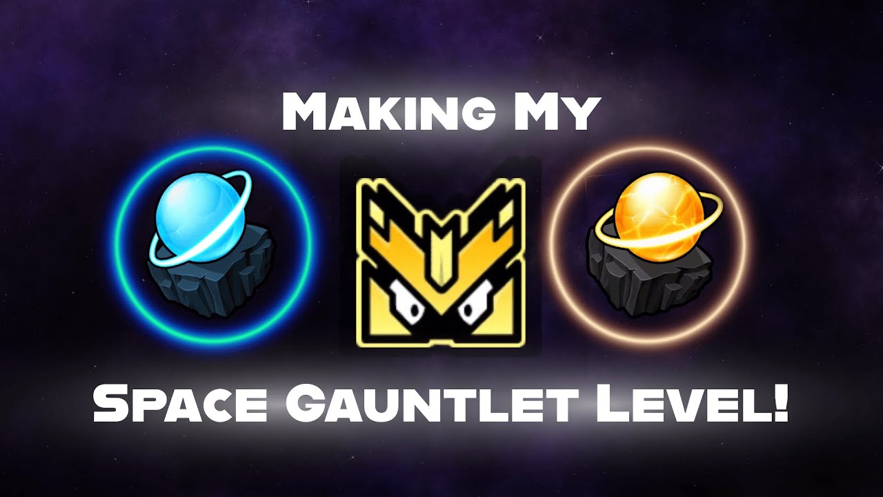 Making a level for the SPACE GAUNTLET in Geometry Dash! (!speak=ON ...