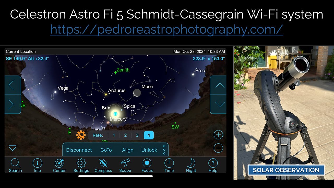 Celestron Astro Fi 5 Schmidt-Cassegrain Wi-Fi system SOLAR OBSERVATION ...