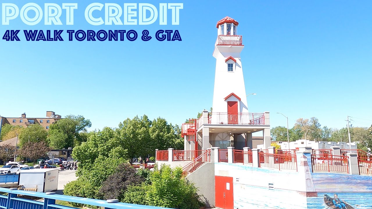 Port Credit, Mississauga - Port Credit Station - Lakeshore Rd.: 4K Slow ...