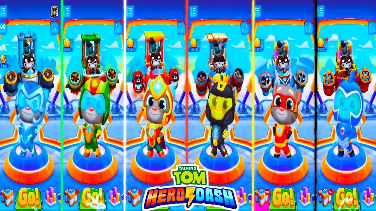 TALKING TOM HERO DASH ÷ ULTRA POWER SUIT'S 6 SUPER HERO TOM & FIGHTS ...