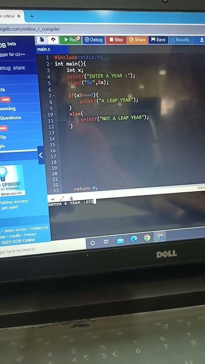Find Leap Year by coding C language programming #youtubeshorts #coder #youtube #youtube - YouTube