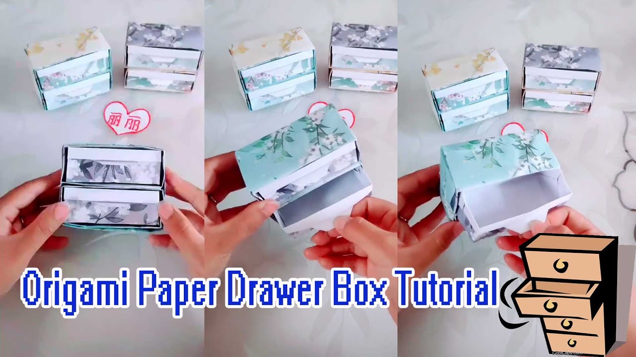 Step by Step Guide: Crafting a Drawer Box from Origami Paper 📦 ️ - YouTube