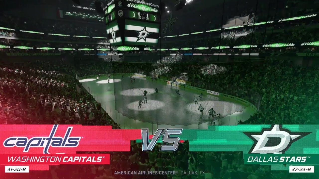 NHL 21 Full Match - Washington Capitals vs Dallas Stars - Simulation ...