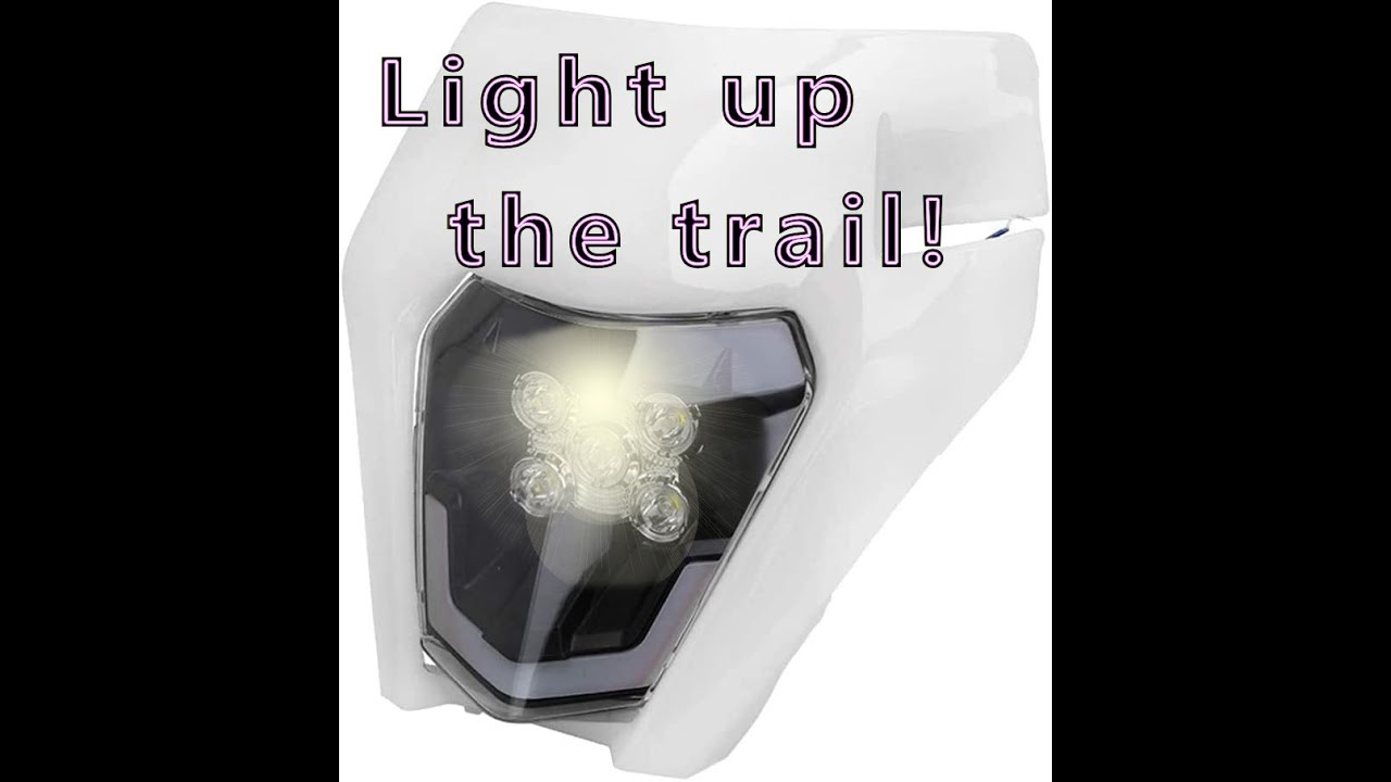 JFG RACING Dirt Bike LED Headlight! Aziz, LIGHT!! - YouTube